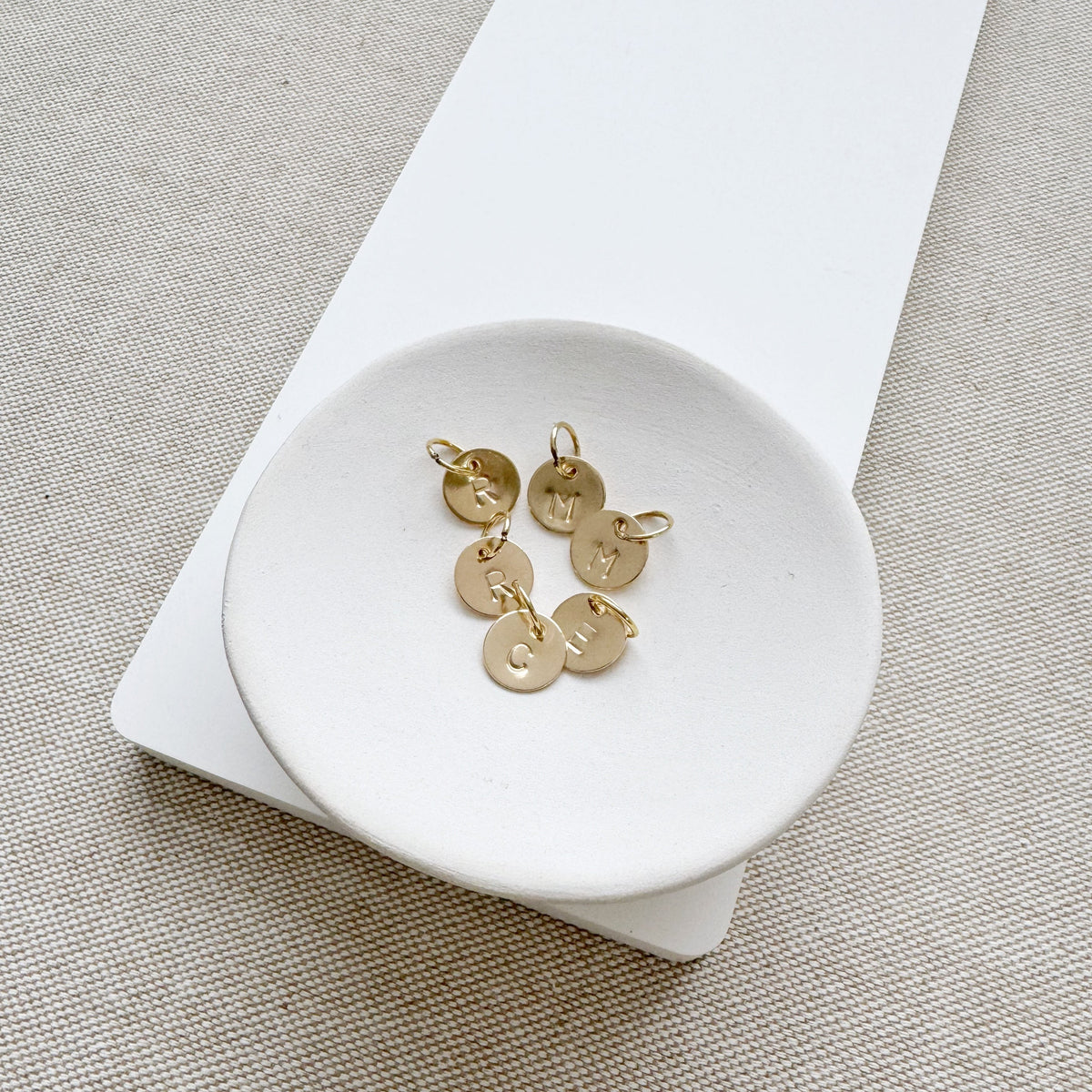 Initial Disc Bijou Charm – Sarah Cornwell Jewelry