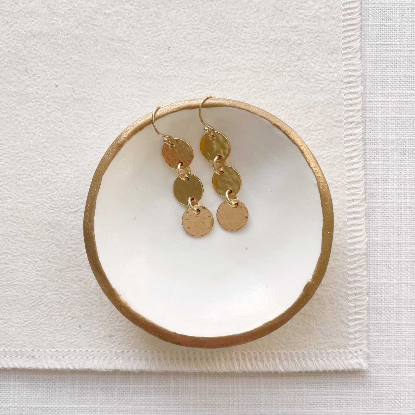 Simple Textured Statement Circle Earrings Gift, Sarah Cornwell Jewelry